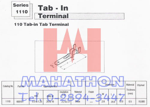 PRODUCT Tab - in : หจก. มหาธน อีเลคทริค | Mahathon Electric Ltd., Part.