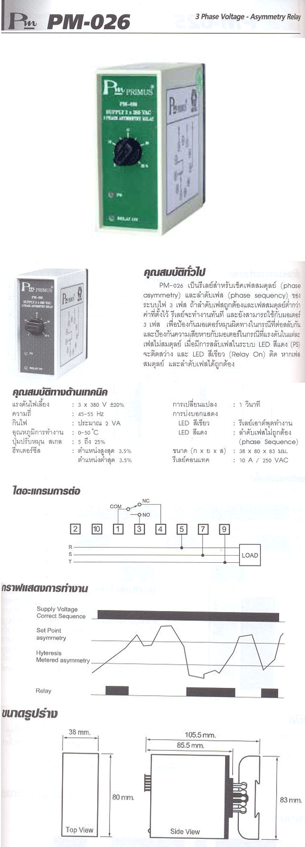 PRODUCT 3 - Phase Asymmetry Relay : บริษัท ไพรมัส จำกัด | Primus ...