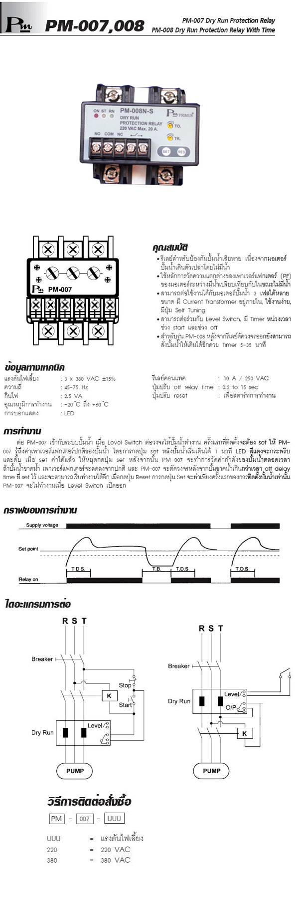 PRODUCT Dry Run Protection Relay : บริษัท ไพรมัส จำกัด | Primus Company ...