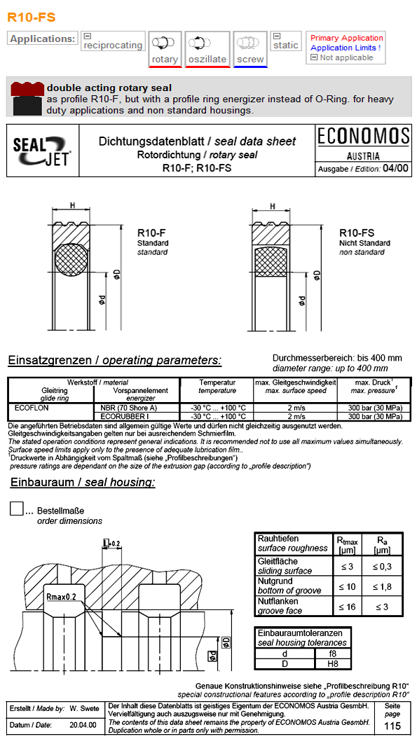 PRODUCT Rotary seal R10-FS : บริษัท เอสเคเอฟ-อีโคโนโมส ซีลลิ่ง โซลูชั่น ...