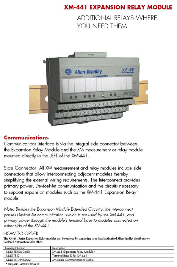PRODUCT XM-441 Expansion Relay Module : บริษัท ร็อกเวล ออโตเมชั่น จำกัด ...